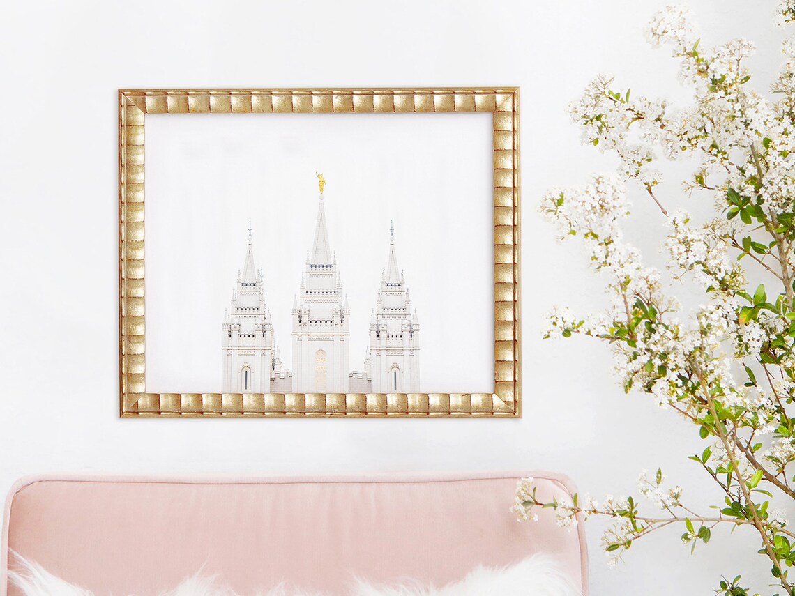 LDS Salt Lake City Temple Bright White Photograph Art Print | Etsy