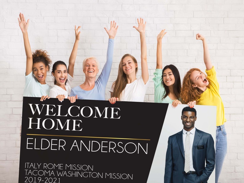 Welcome Home Missionary Banner Sign - 2 Different Mission Option With ...