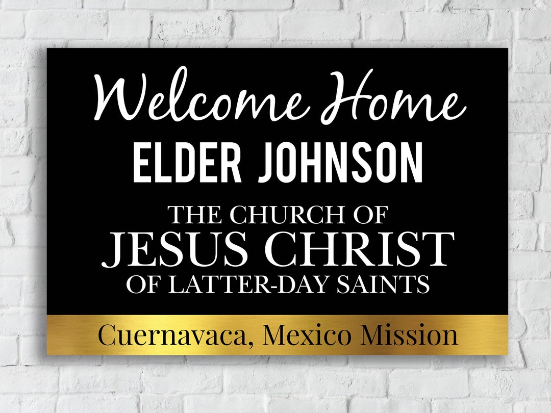 Personalized Digital File Welcome Home Missionary Badge Sign for Elder ...