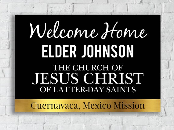 Personalized Digital File Welcome Home Missionary Badge Sign | Etsy