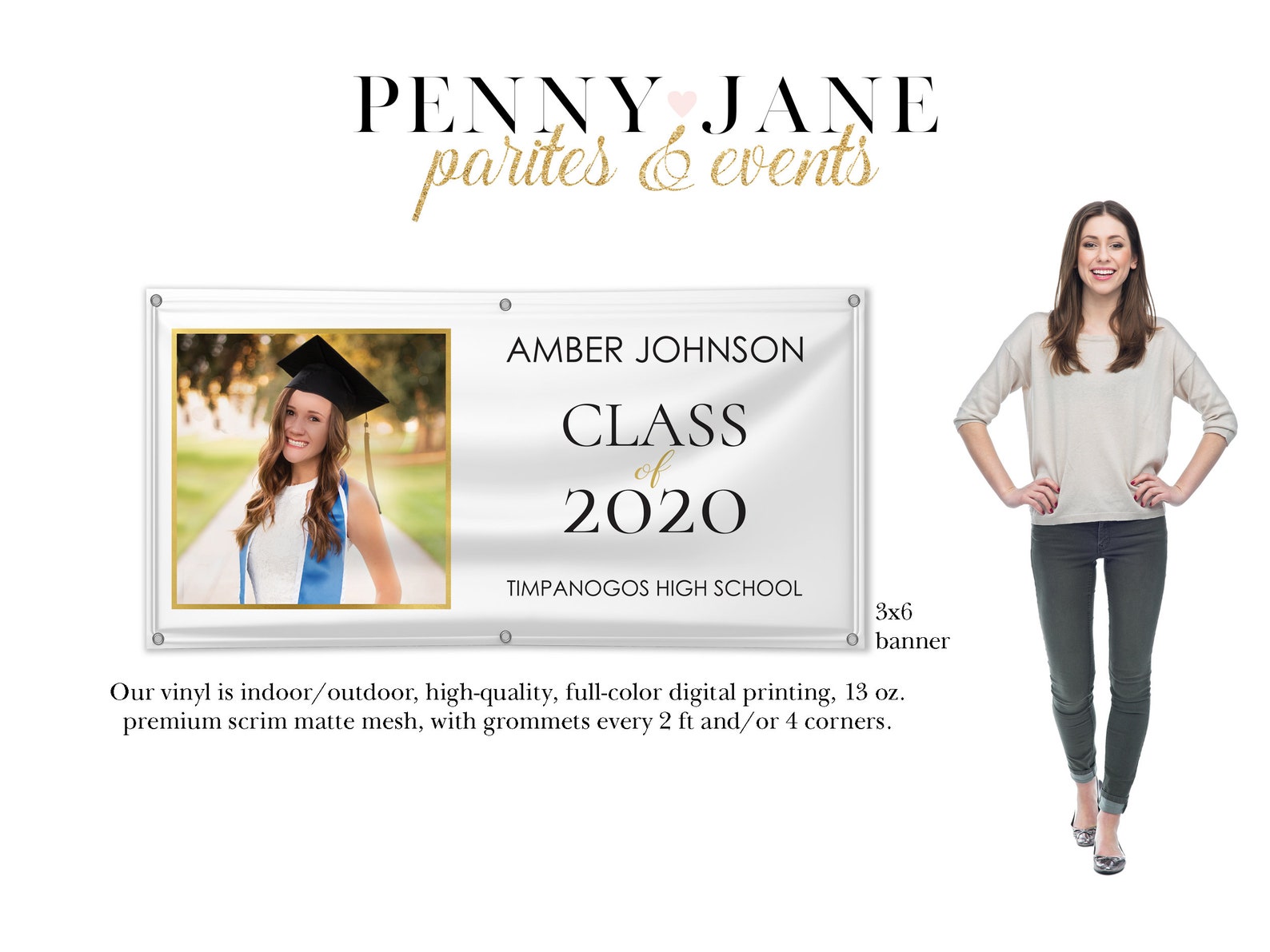 Class of 2020 High School Graduation Banner Congrats Grad | Etsy