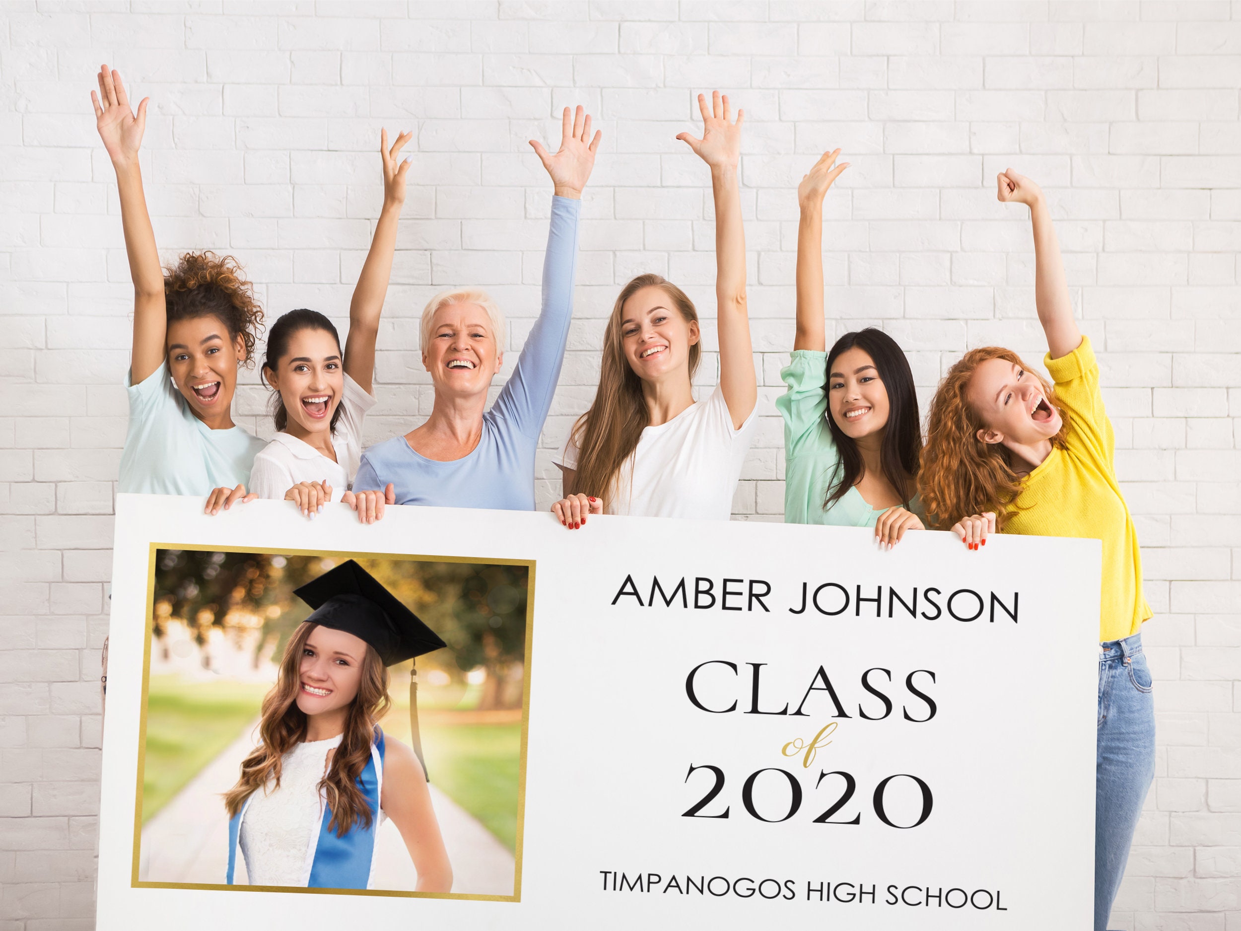 Class of 2020 High School Graduation Banner Congrats Grad | Etsy