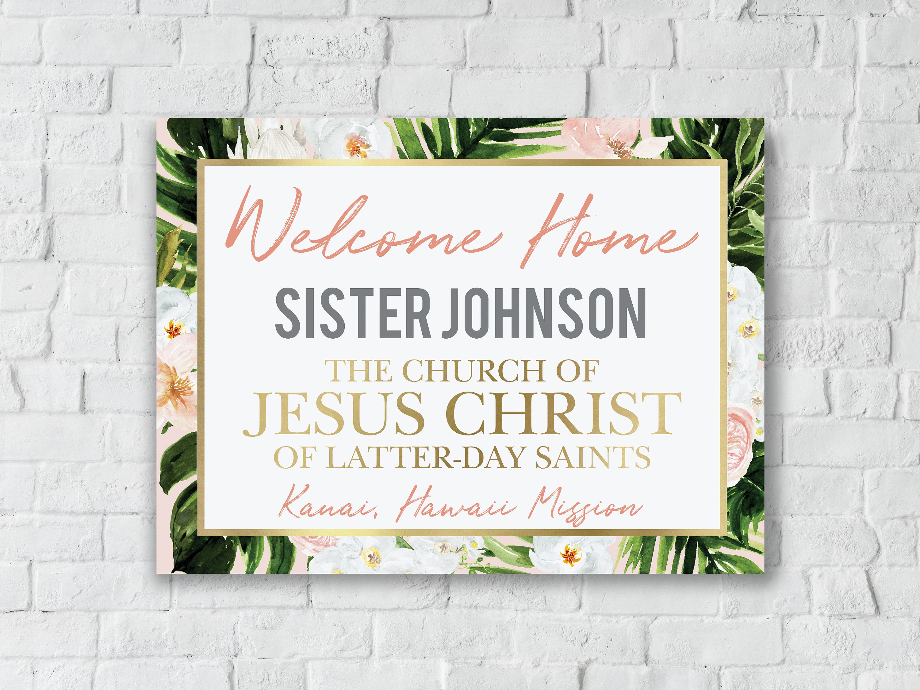 Custom Welcome Home Sister Missionary Badge Sign 24 X - Etsy