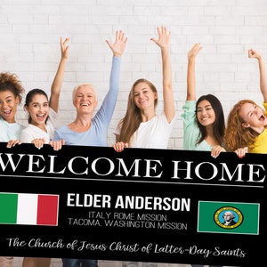 Welcome Home Missionary Banner Sign - 2 Different Mission Option - Etsy