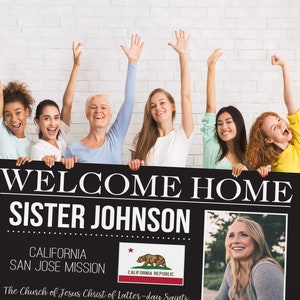 Homecoming Banner for LDS Missionaries With Picture and State Flag - Etsy