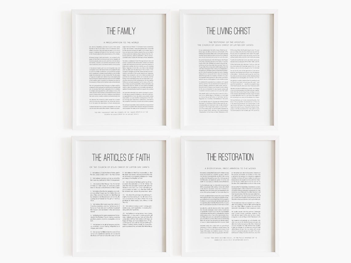 Modern LDS Set Digital Printable Proclamation the - Etsy