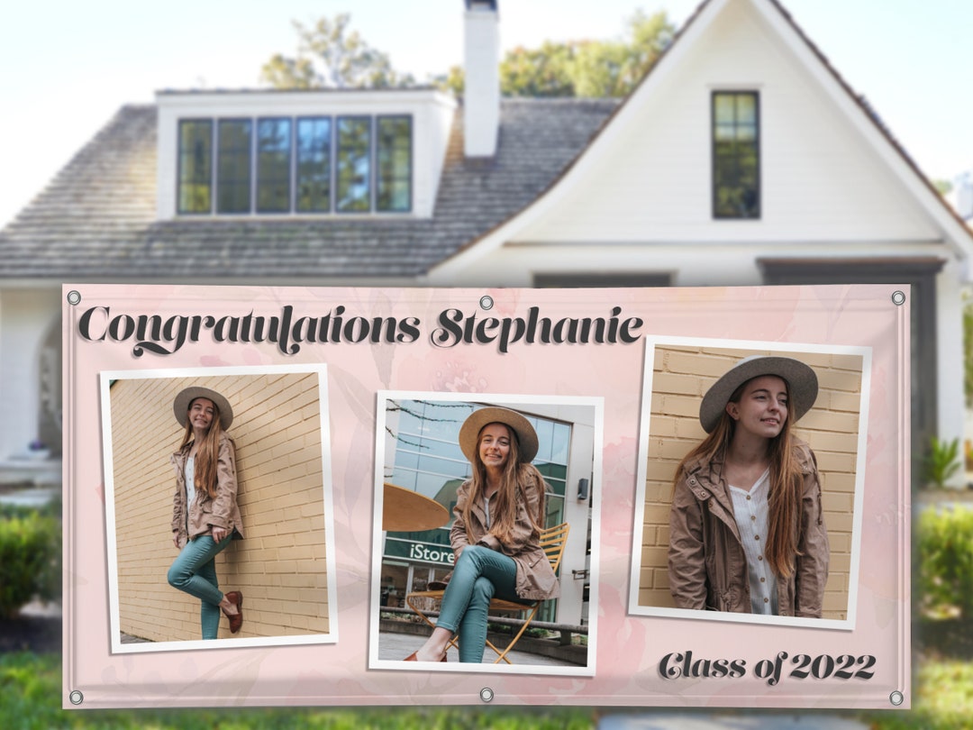 Graduation Banner Class of 2022 Personalized Custom Picture Banner for ...