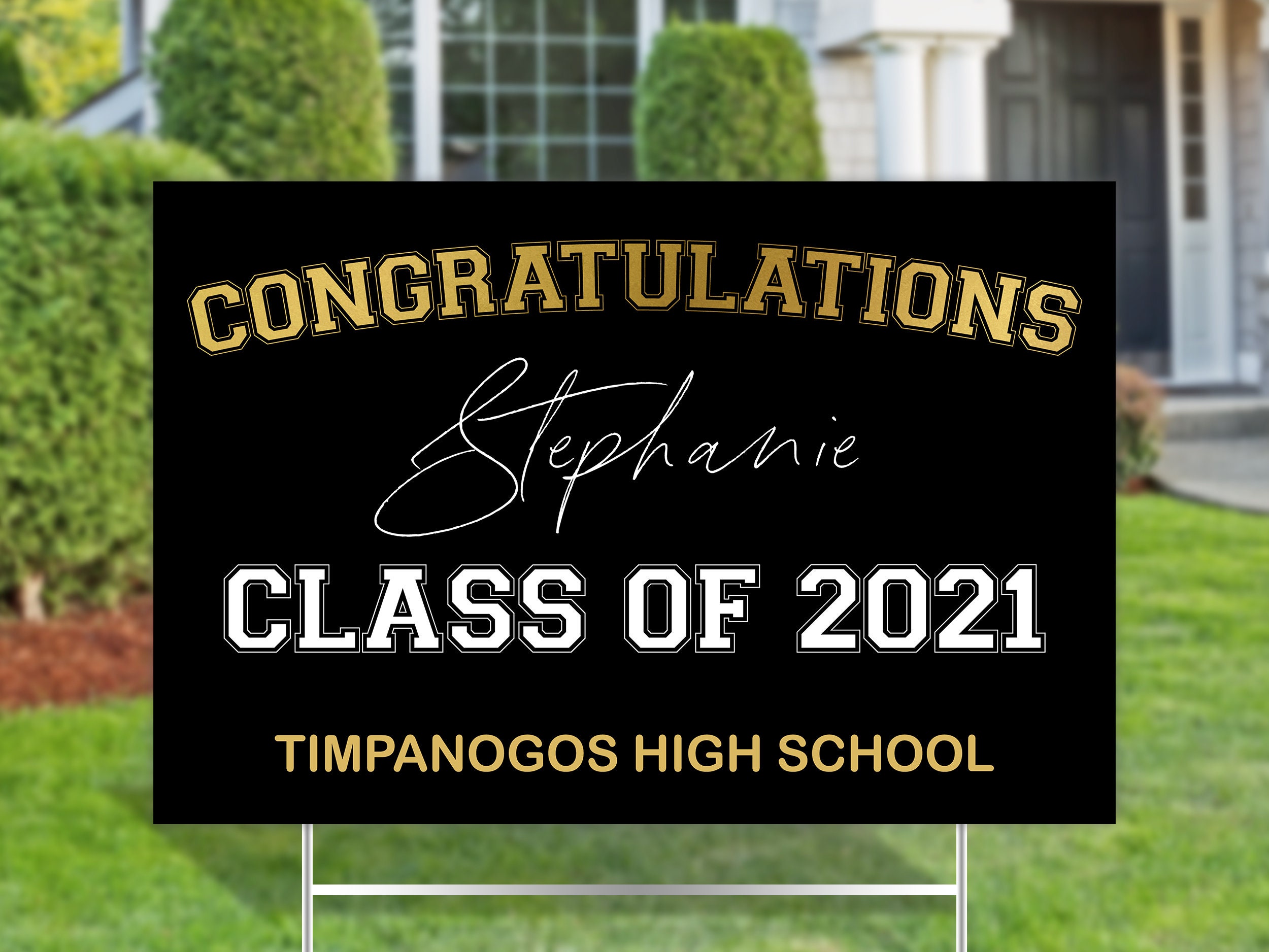 Custom Graduation Yard Sign Class of 2021 | Etsy