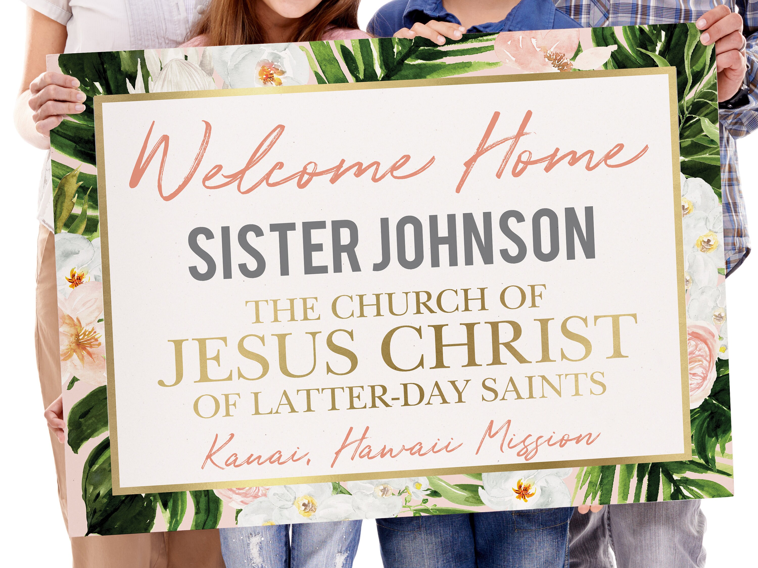 Custom Welcome Home Sister Missionary Badge Sign 24 X - Etsy