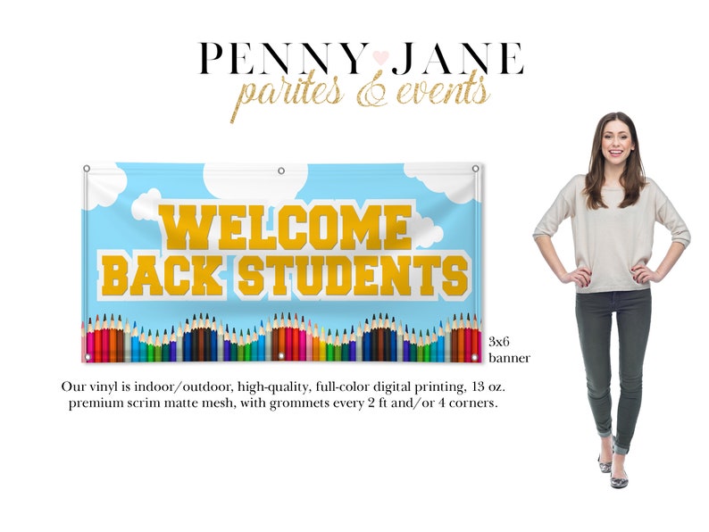Back to School Sign Banner for Outdoor and Indoor Use Welcome - Etsy
