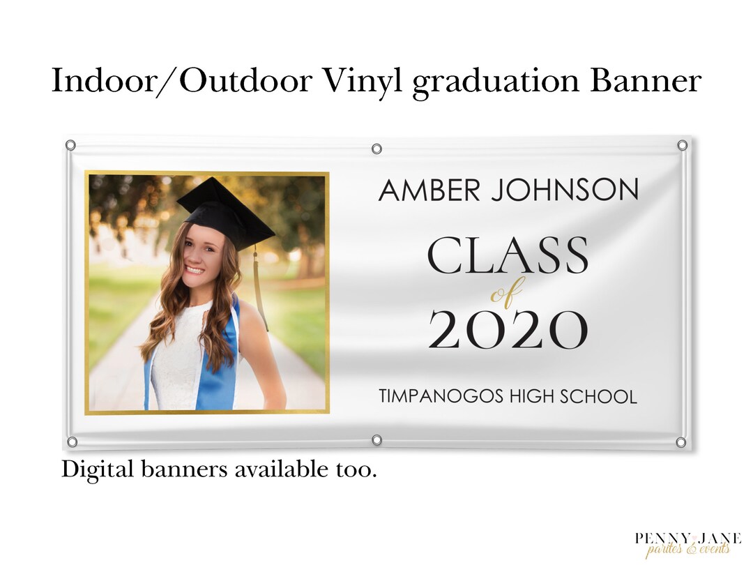 Class of 2020 High School Graduation Banner, Congrats Grad Personalized ...