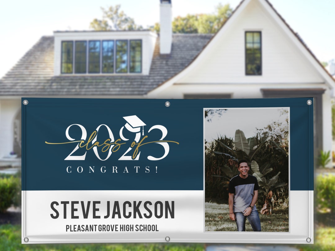 Outdoor Graduation Banner 2023 Picture Banner Class of 2023 for High ...