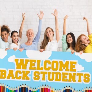 Back to School Sign Banner for Outdoor and Indoor Use, Welcome 1st Day ...