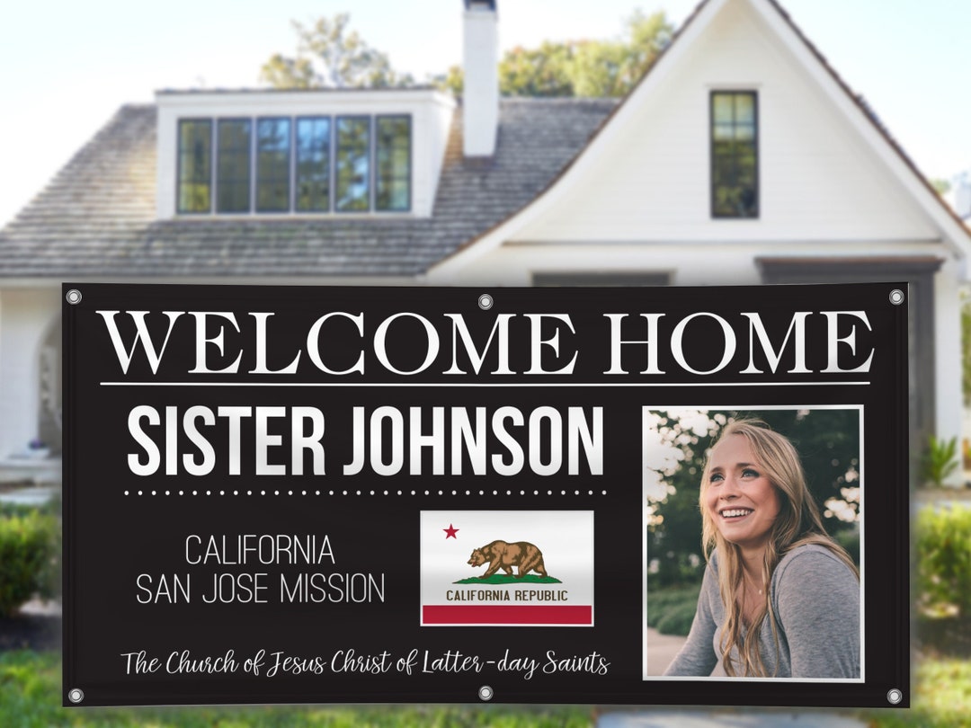 Homecoming Banner for LDS Missionaries With Picture and State Flag - Etsy