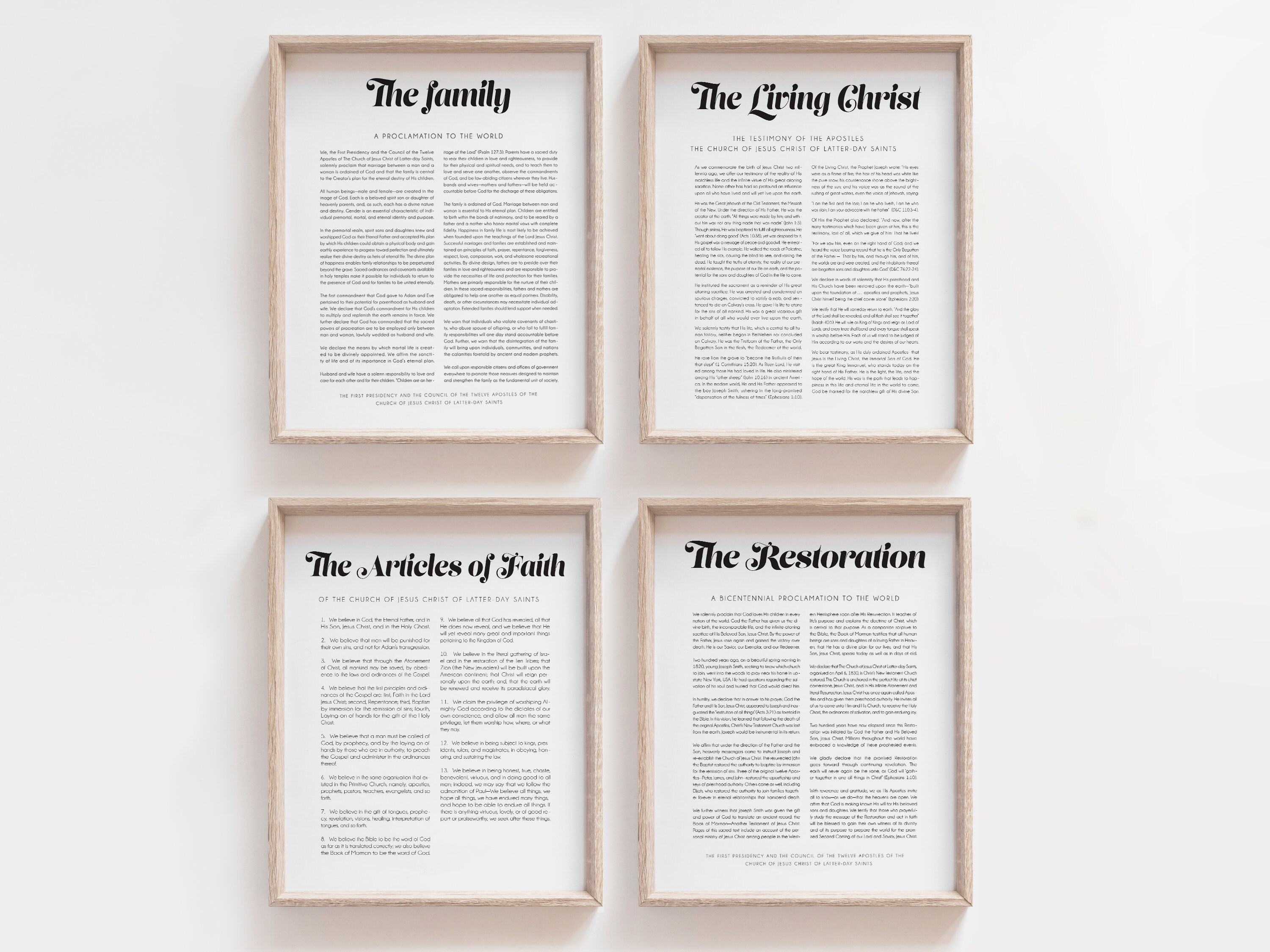 LDS Proclamation Bundle the Restoration the Living Christ - Etsy