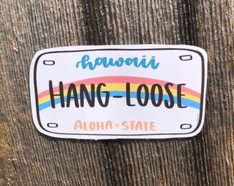Hawaii License Plate Sticker | Etsy