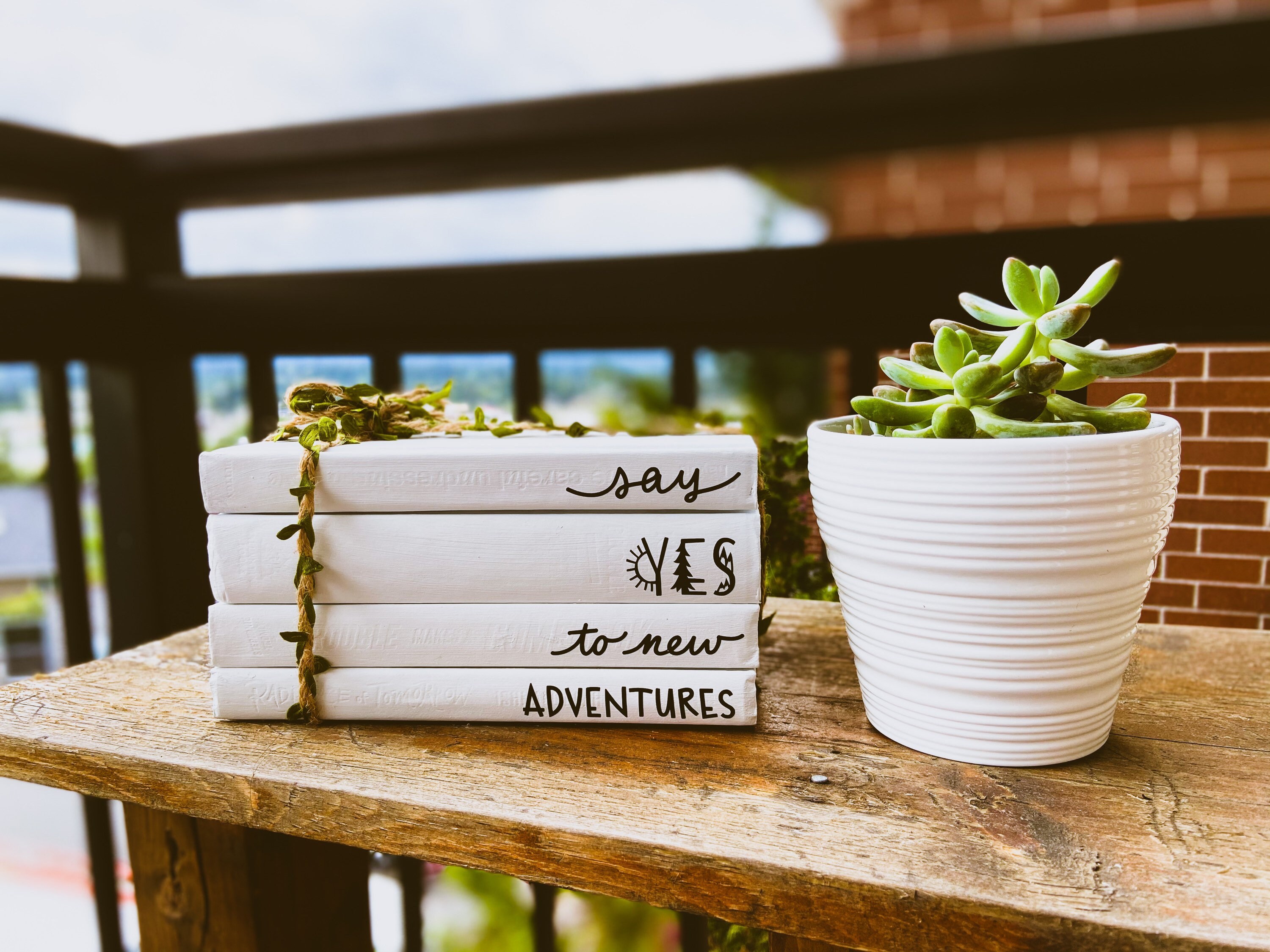 Adventure Quote Book Stack/ Book Lover Gift/ Library Decor/ - Etsy