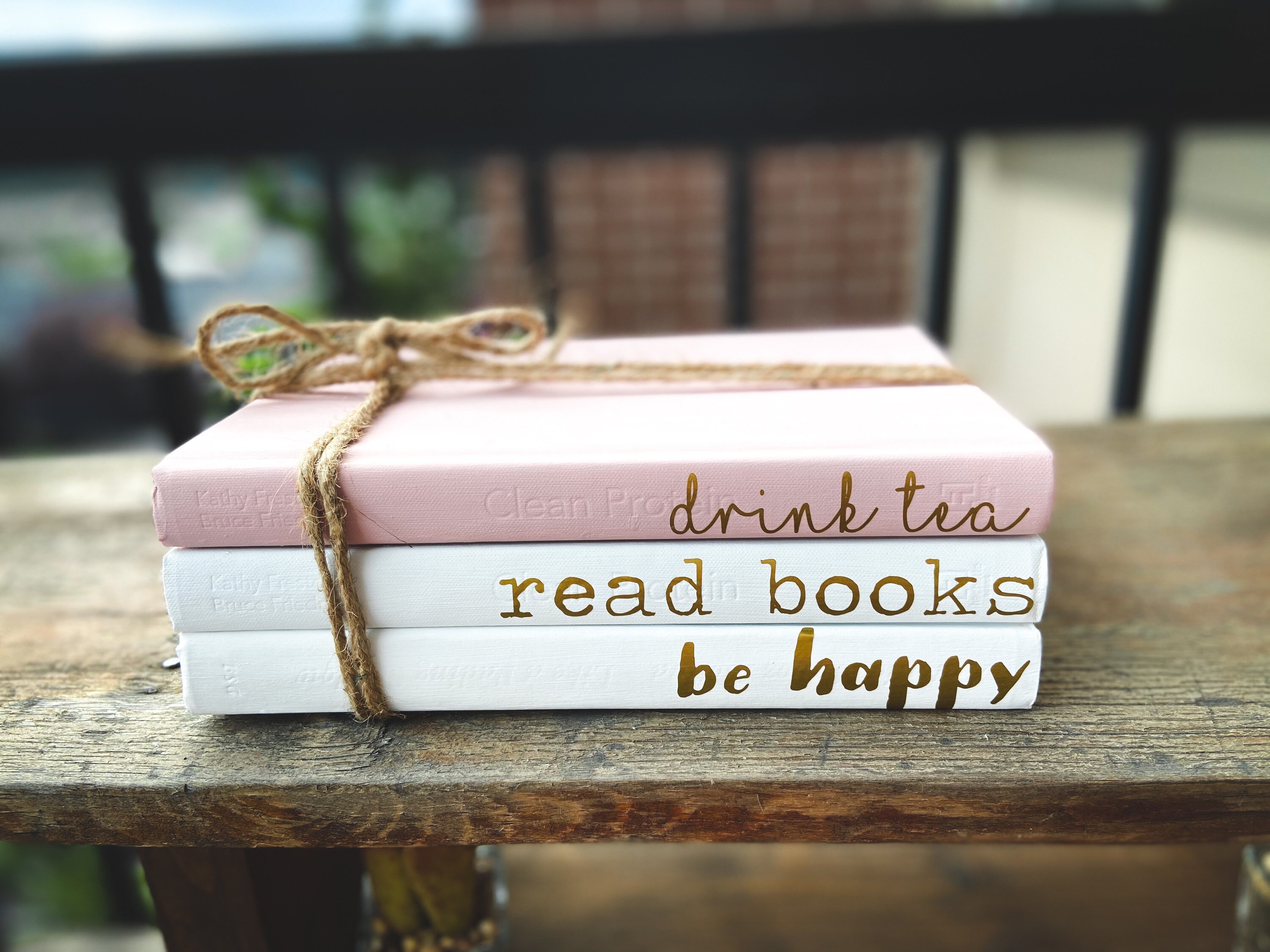 Gold Blush Book Decor/ Book Lover Gift/ Library Decor/ Luxury - Etsy