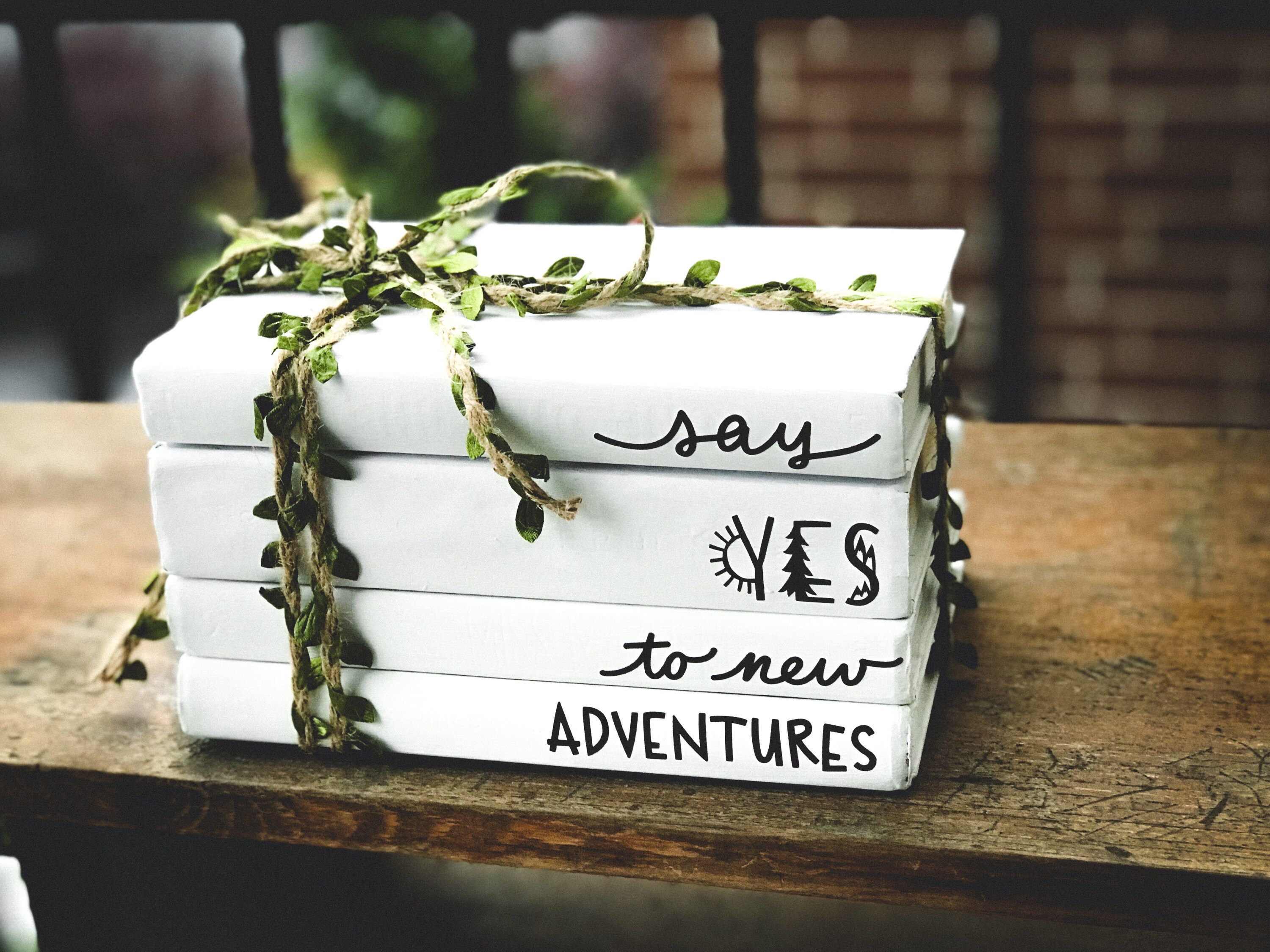 Adventure Quote Book Stack/ Book Lover Gift/ Library Decor/ - Etsy