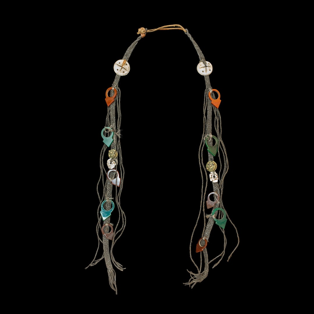 Old Tuareg Hairpiece, Tribal Headpiece, Agate Tanfouk, Conus Shell ...