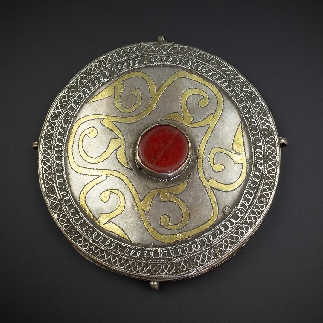 Genuine Antique Turkmen Amulet, Tekke Turkoman Pendant Box, Silver ...