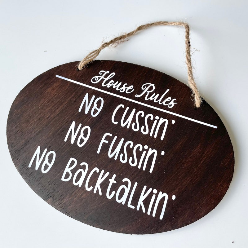House Rules Brown - Etsy