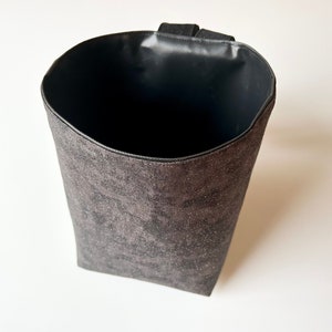 Car Trash Can With Wipeable Vinyl Liner Black Sparkle | Car Trash Bag ...