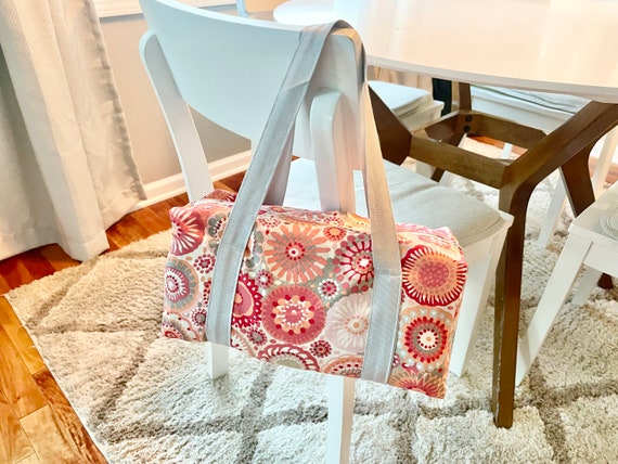 Mini Duffle Bag Pink Spirals L With Handles Mini Gym Bag - Etsy