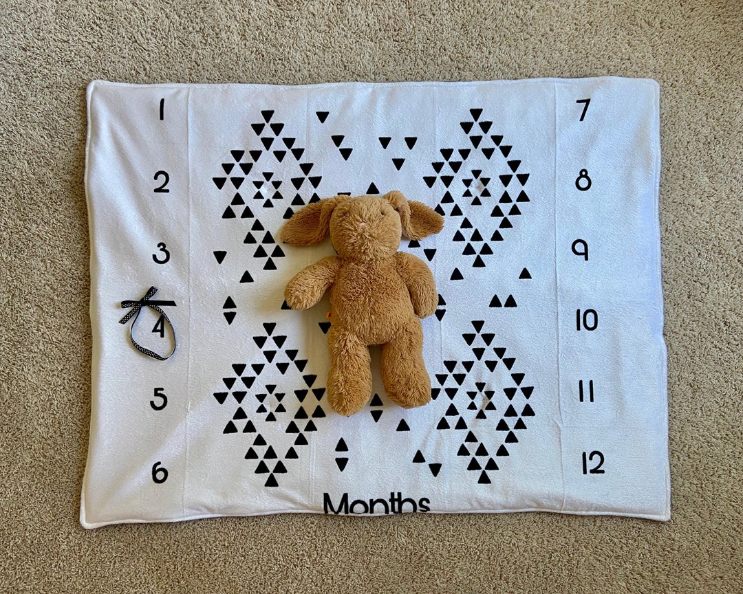 Geometric Minky Baby Milestone Mat - Etsy