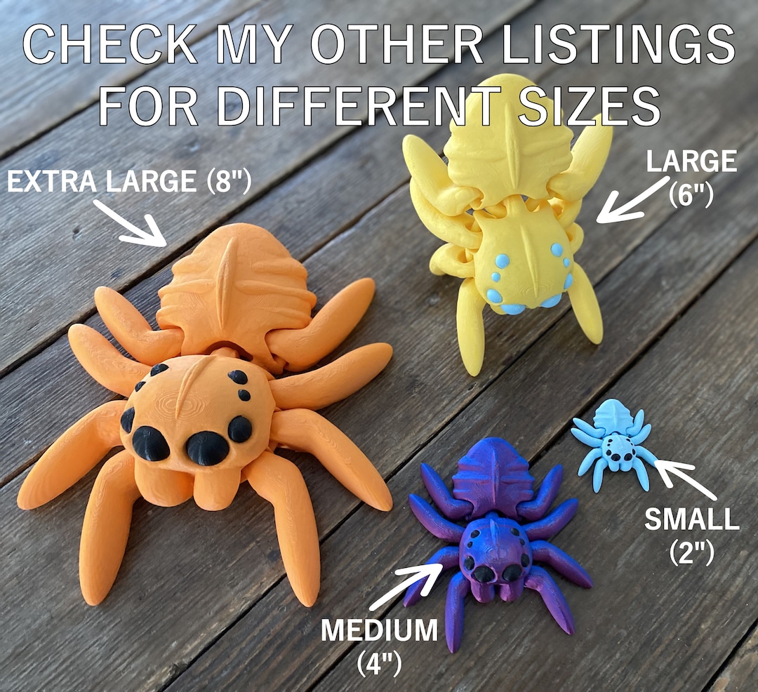 Posable Articulated Jumping Spider small 2 Cinderwing3d Authorized ...