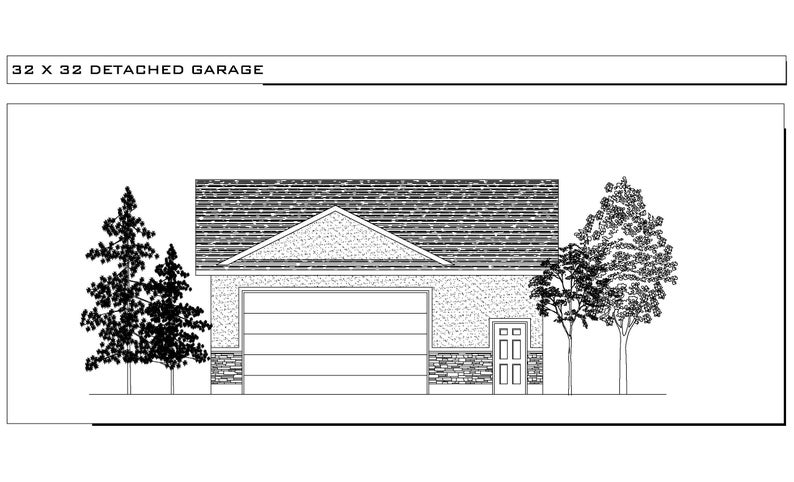 Large Single Car Garage Plan, Detached Garage Building Plan, Building ...