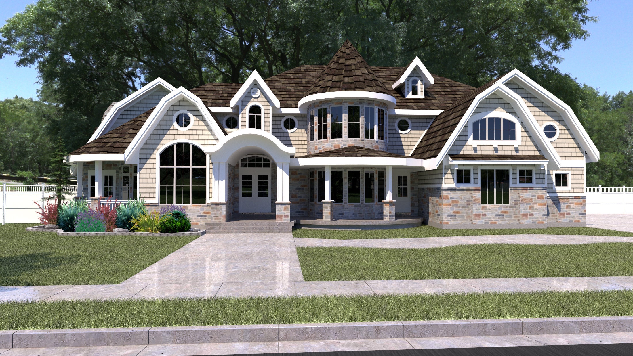 3D Rendering of House Exterior, Architectural Rendering of Home, 3D ...