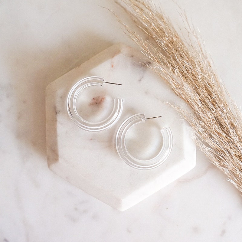 Lucite Earrings - Etsy