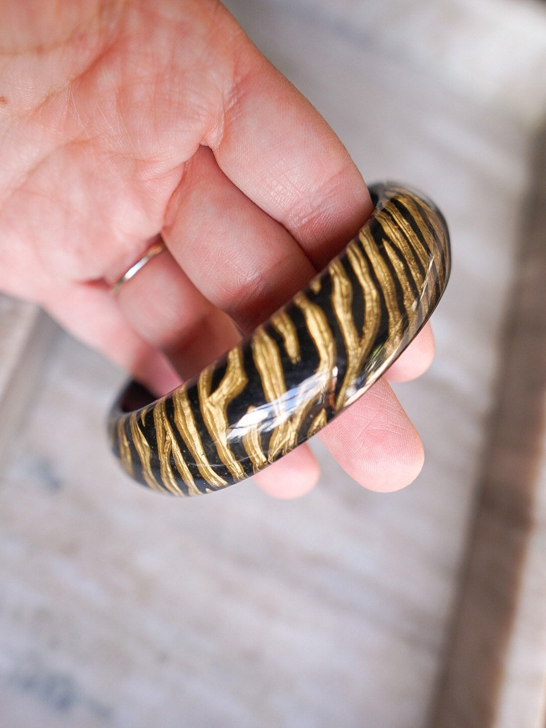 Vintage 90s Zebra Print Bangle Vintage Chunky Bangles - Etsy