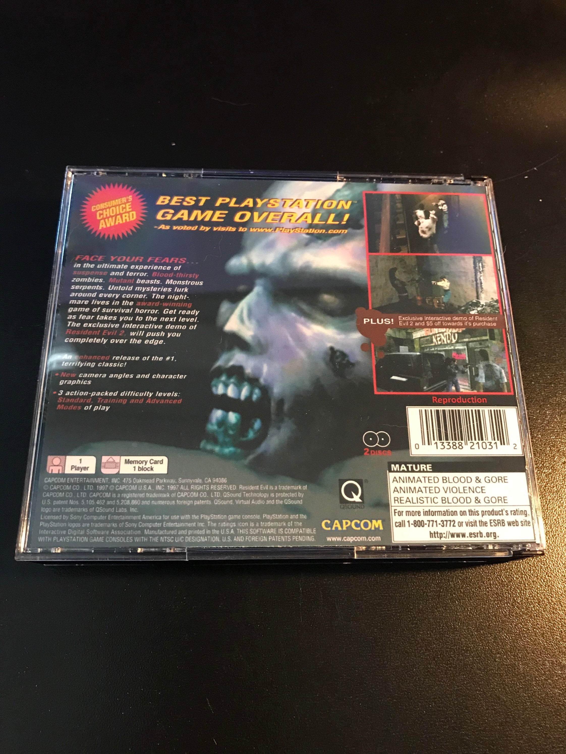 Resident Evil Series PS1 Reproduction Case NO DISC - Etsy Australia