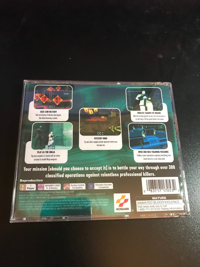 Metal Gear Solid Series PS1 Reproduction Case - Etsy