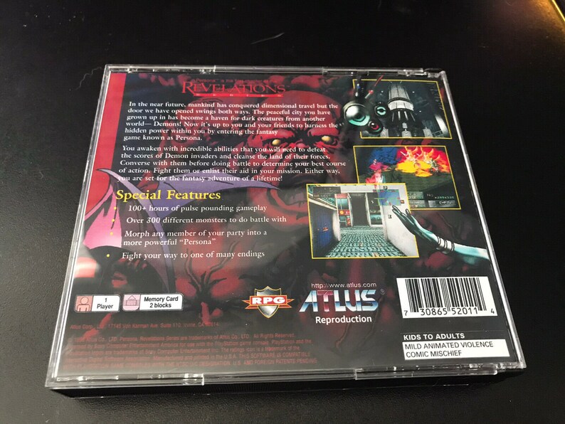 Persona Revelations PS1 Reproduction Case - Etsy