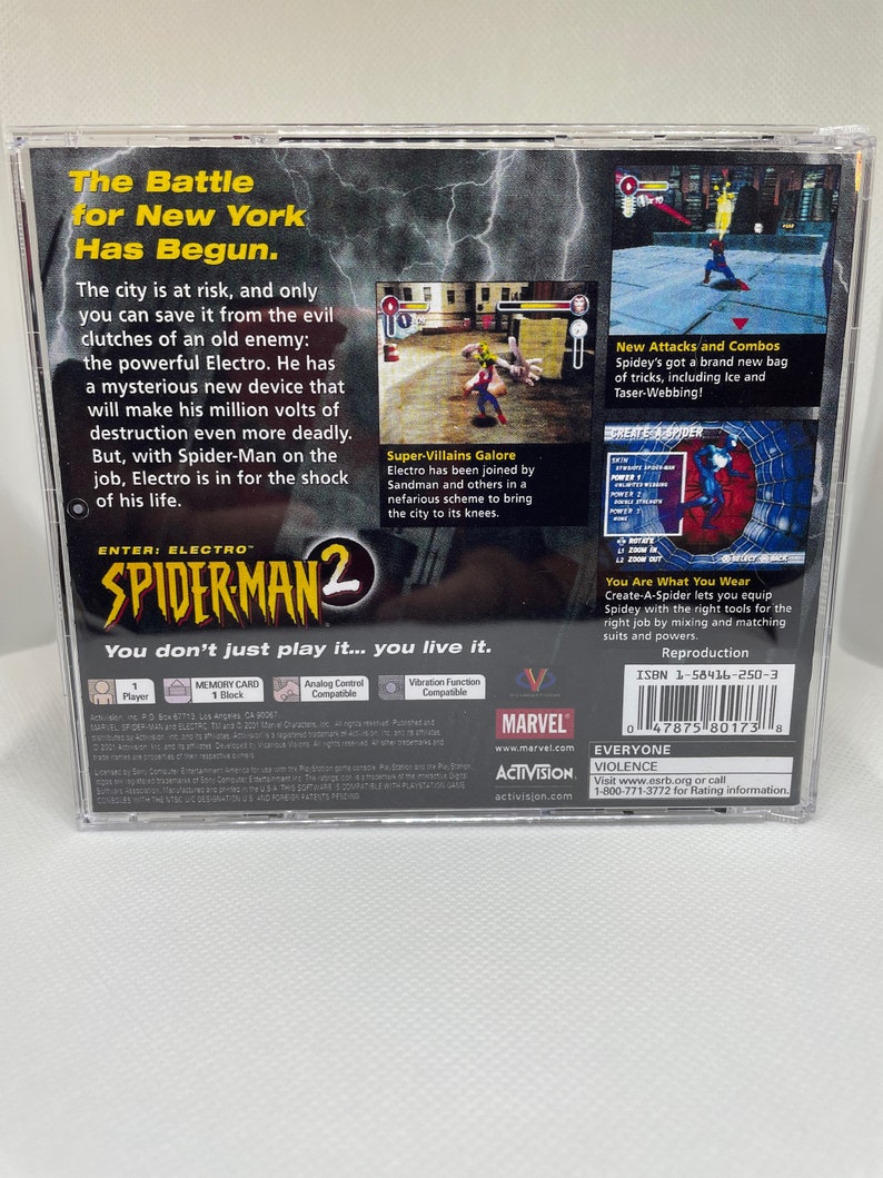 Spider-man Series PS1 Reproduction Case - Etsy