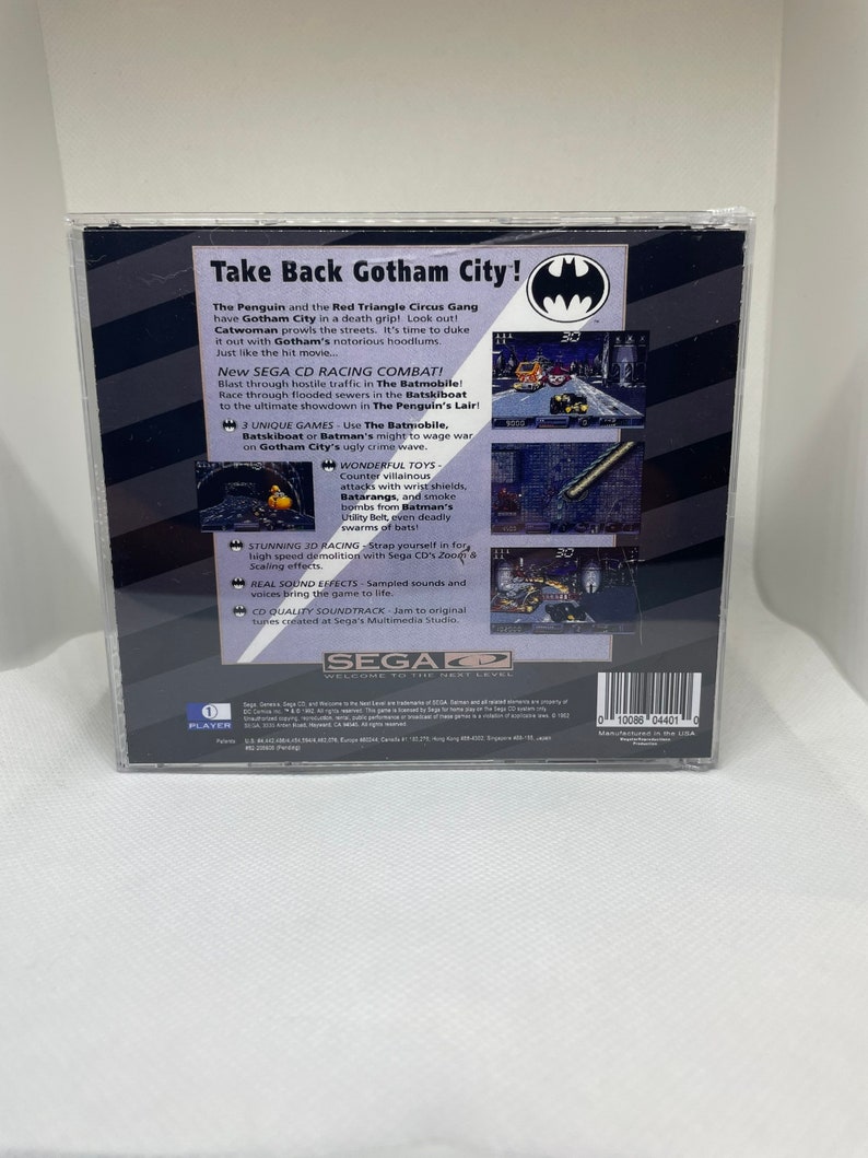 CUSTOM Sega CD Batman Returns Reproduction Case - Etsy