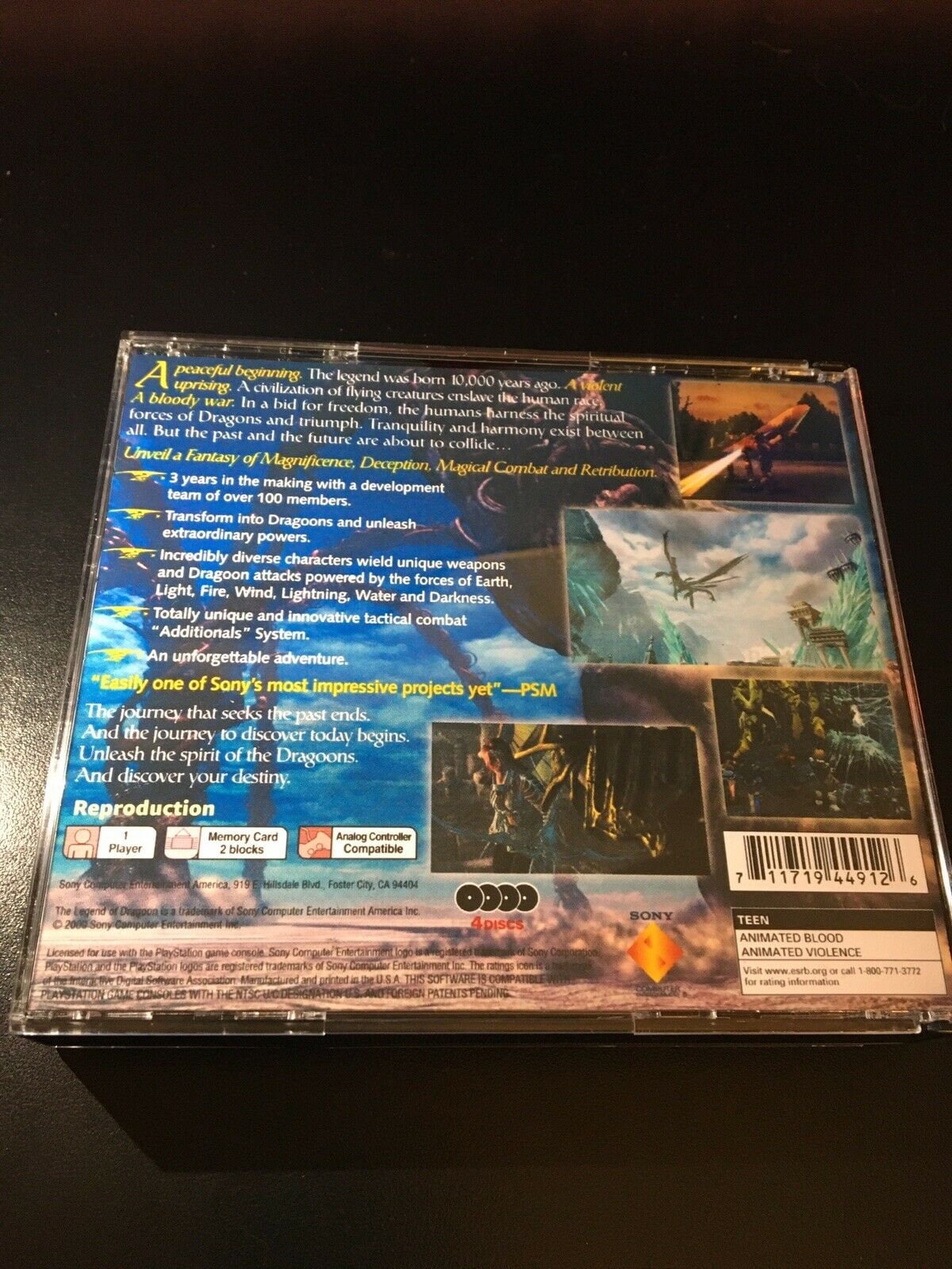Legend of Dragoon PS1 RPG Reproduction Case NO DISC | Etsy