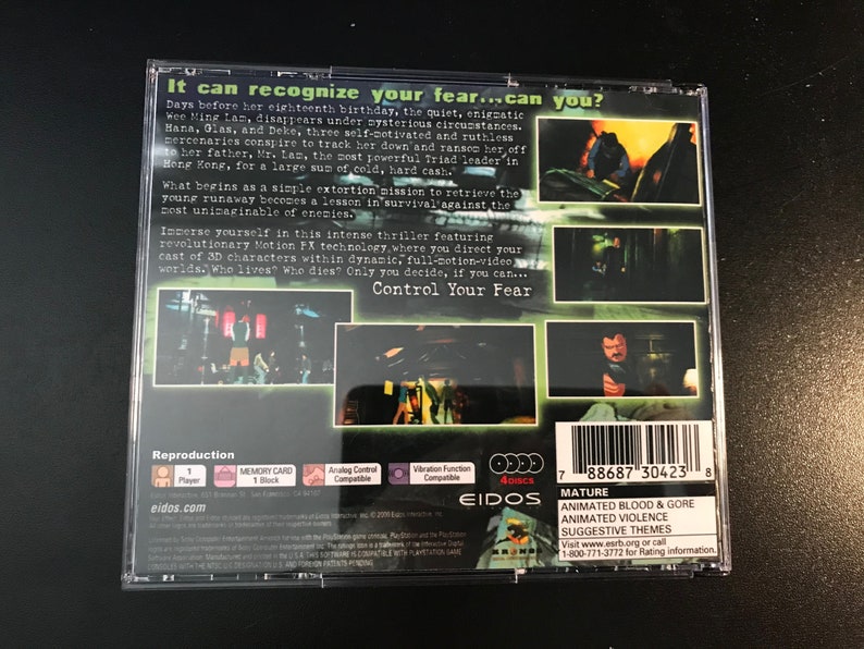 Fear Effect Series PS1 RPG Reproduction Case - Etsy