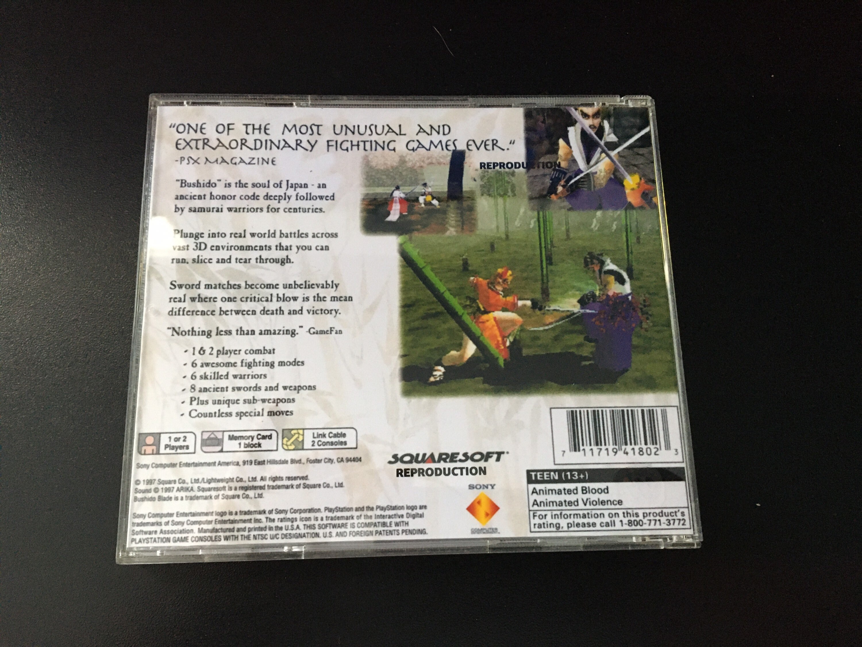 Bushido Blade Series PS1 Reproduction Case - Etsy