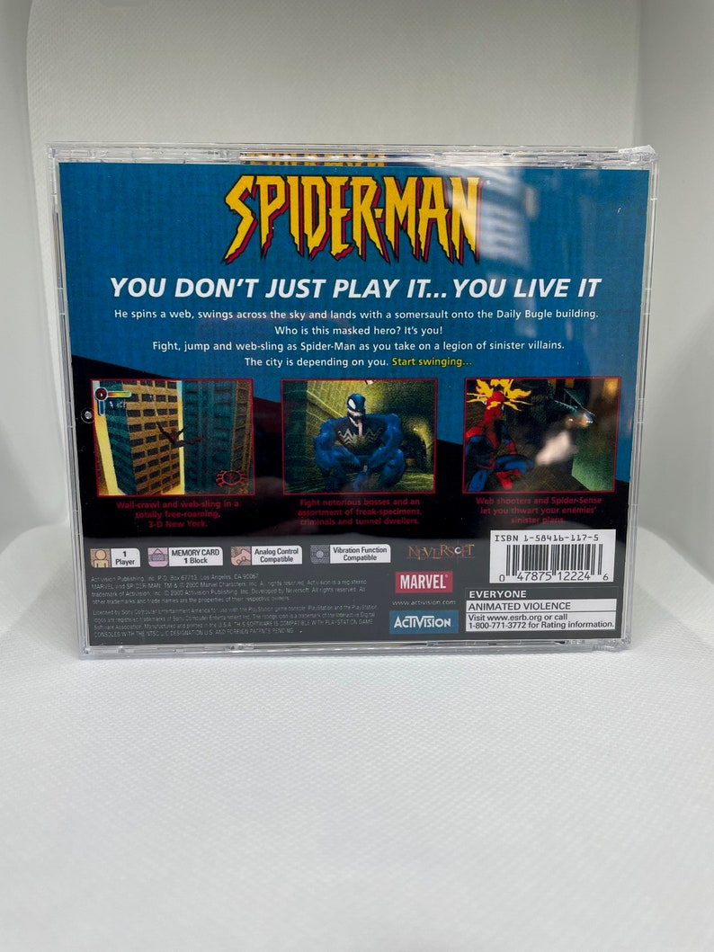 Spider-man Series PS1 Reproduction Case - Etsy