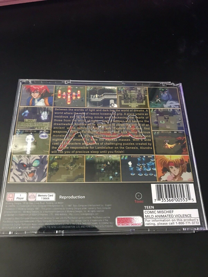 Alundra Series PS1 RPG Reproduction Case - Etsy