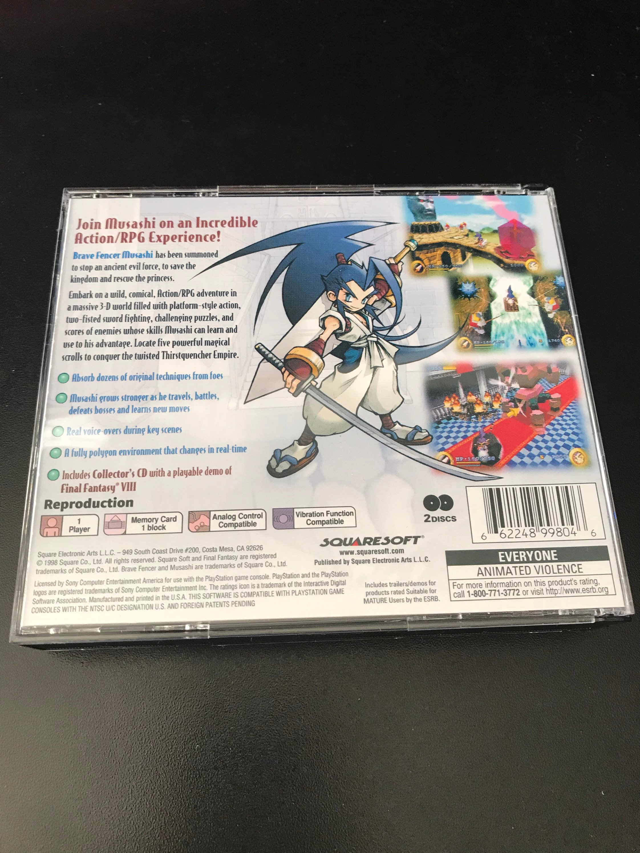 Brave Fencer Musashi PS1 Reproduction Case NO DISC - Etsy Australia