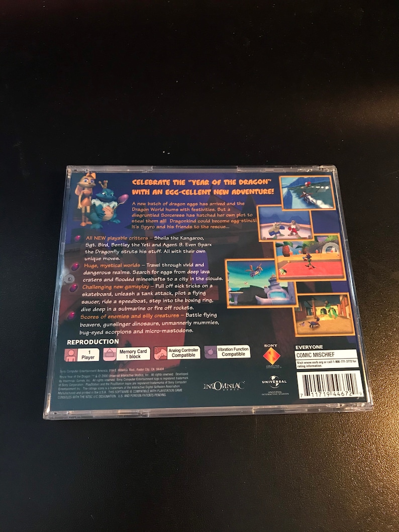 Spyro Series PS1 Reproduction Cases - Etsy