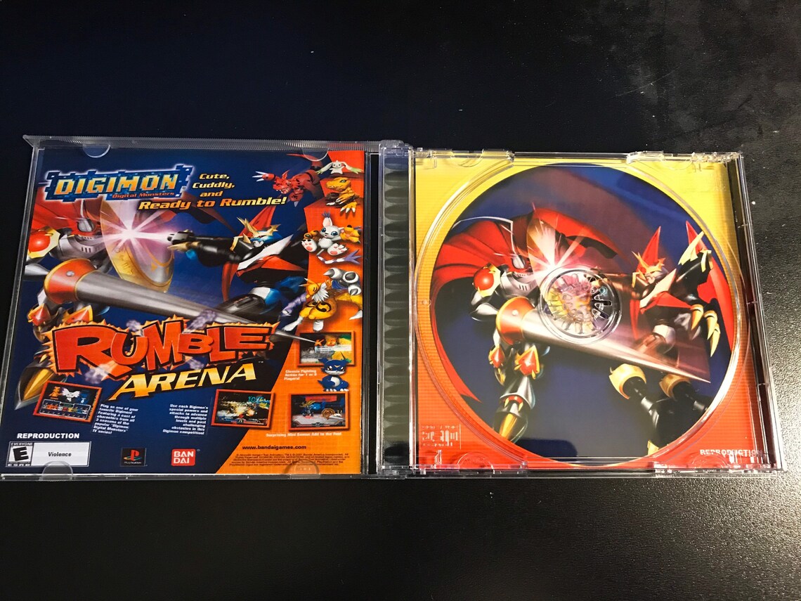 Digimon Rumble Arena PS1 Reproduction Case | Etsy