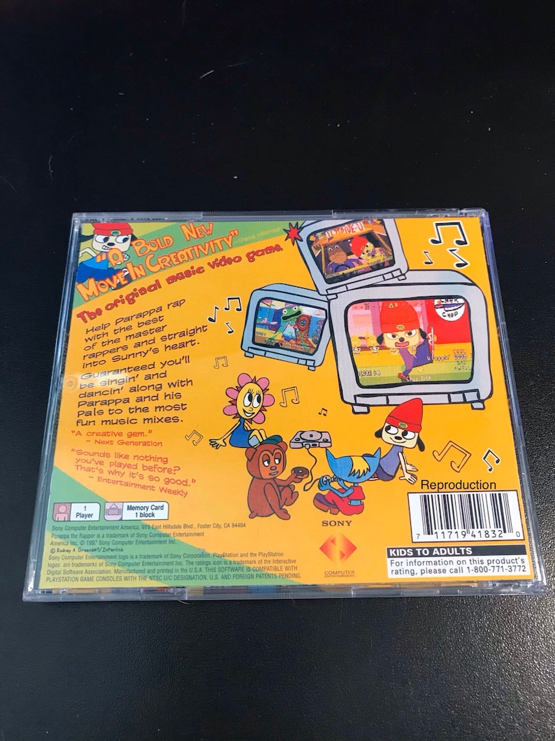 Parappa the Rapper PS1 Reproduction Case - Etsy