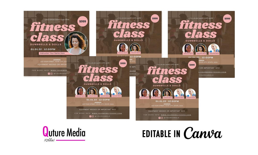 Fitness Flyer, Fitness Class Flyer, Workout Flyer Template, Workout ...