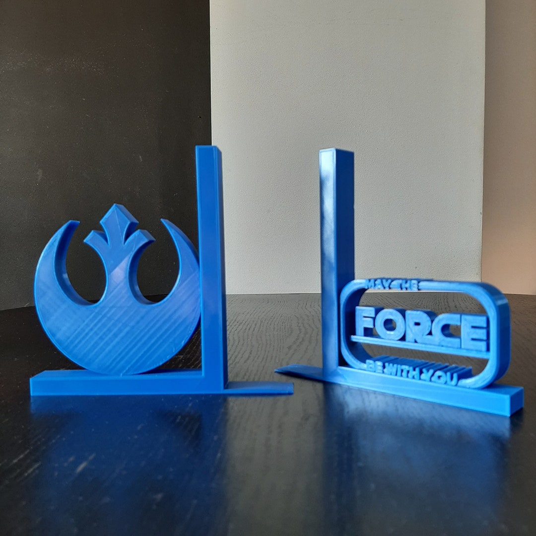 Star Wars Book Ends, Rebel Bookends, 3D Printed Decor, Book Lovers Gift ...